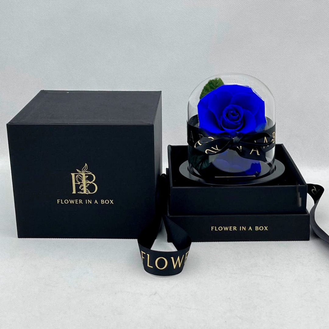 Blue Forever Rose | Preserved Blue Rose Flowers – FLOWER IN A BOX